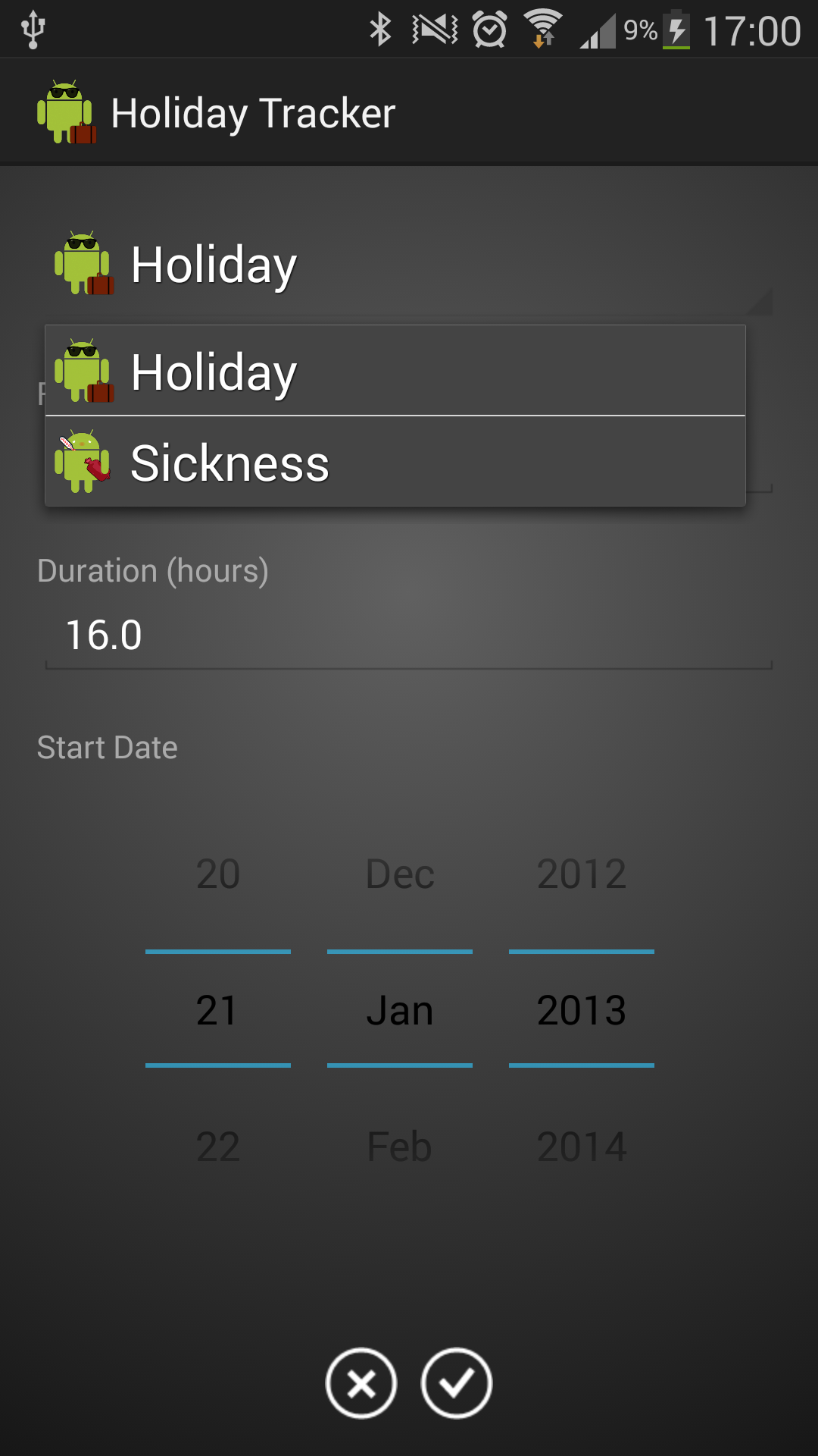 Holiday Tracker - Work Time Off Log:Amazon.co.uk:Appstore for Android