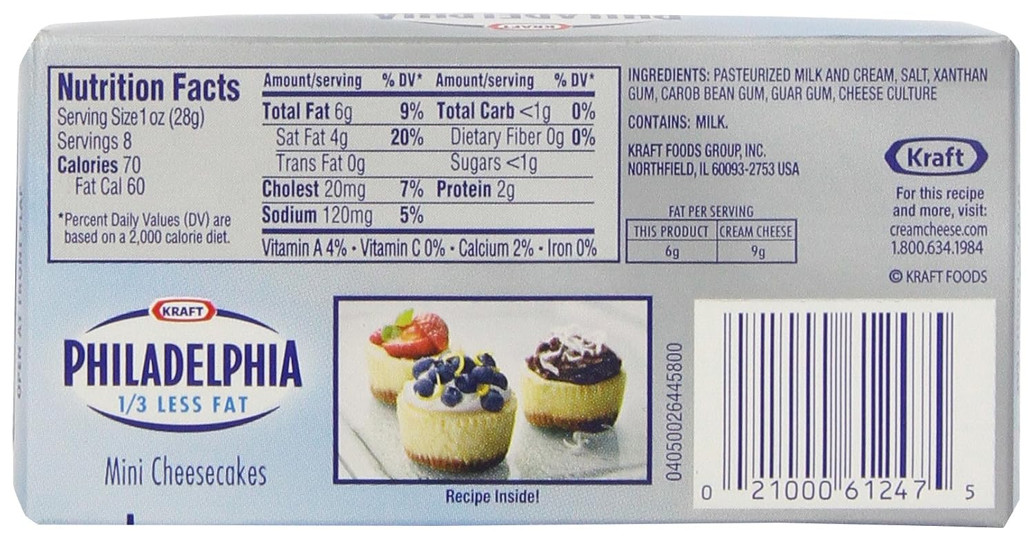 Cream Cheese Nutrition Low Fat At Zoe Nanya Blog