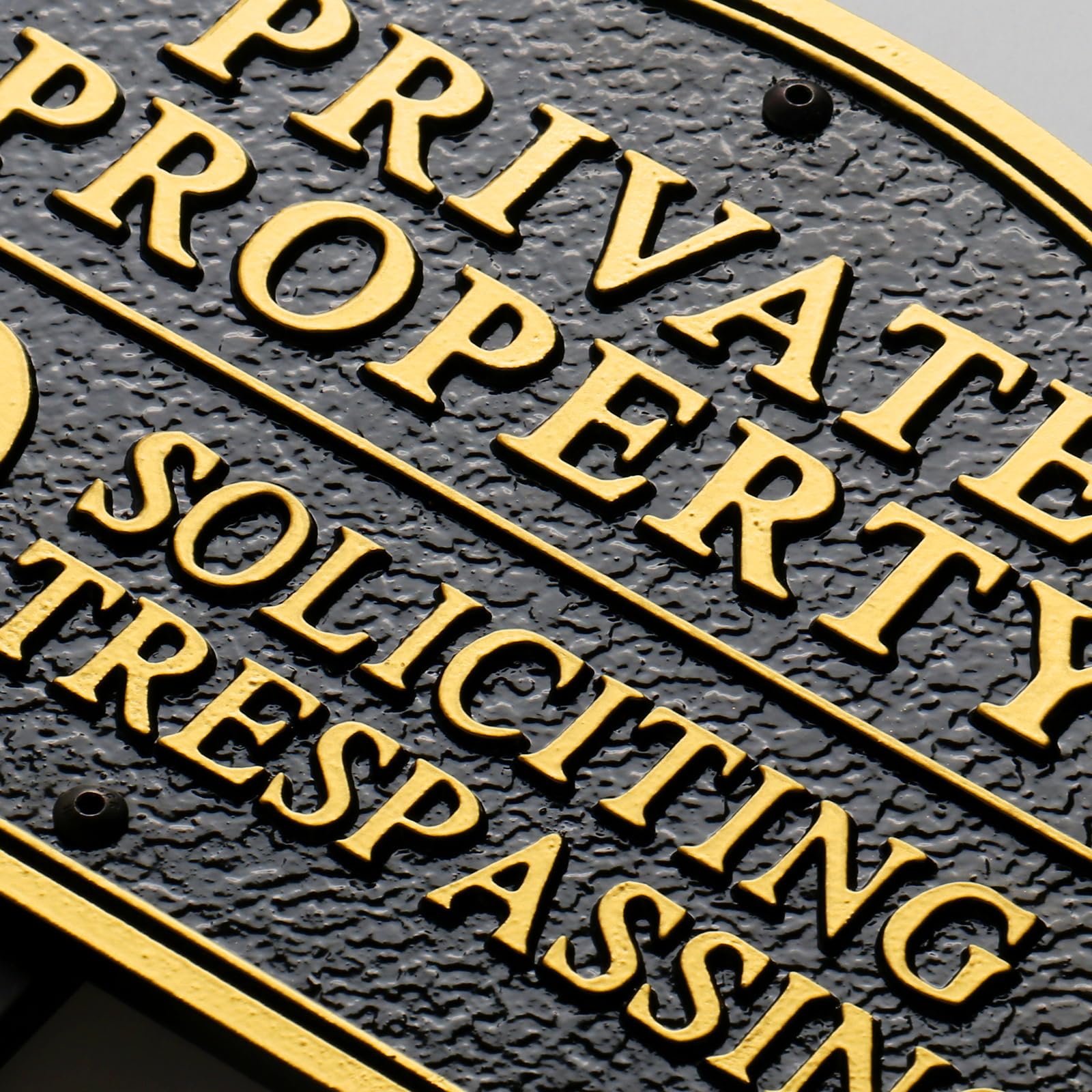 Morgtta Private Property No Soliciting No Trespassing Statement Plaque ...
