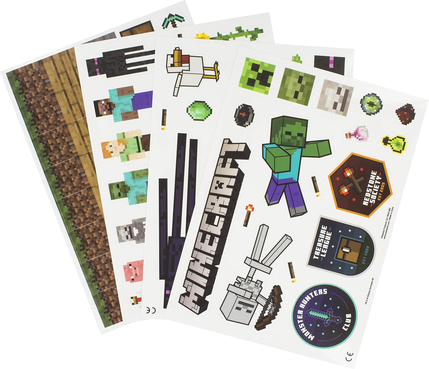 Paladone Minecraft Gadget Decals – Waterproof and Removable Stickers ...