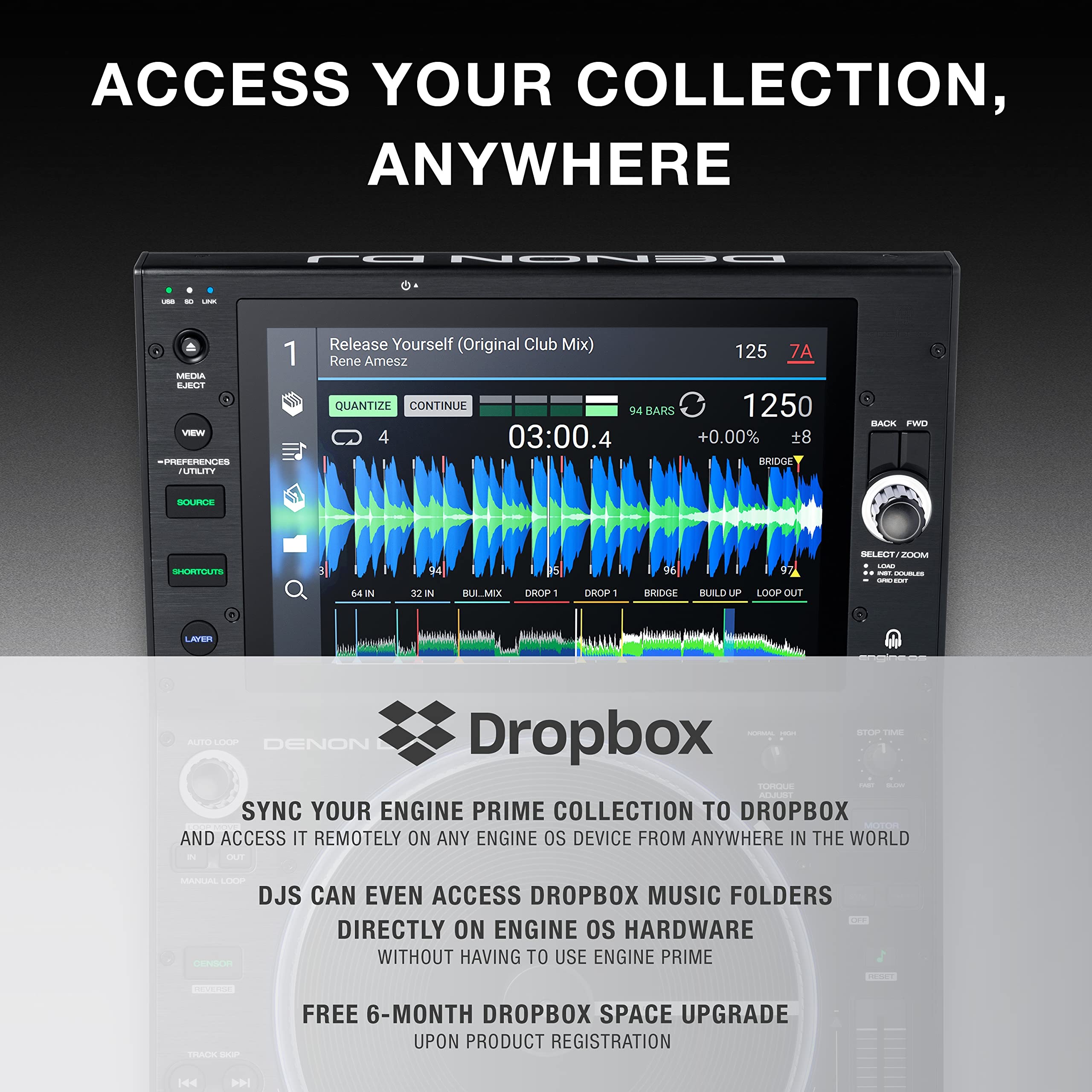 Denon DJ SC6000M Prime –Standalone DJ Media Player con plato motorizado ...