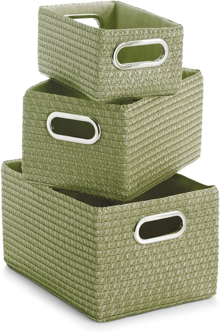 Zeller 14100 Collapsible Storage Box Cotton 35 x 27 x 22 cm Grey ...