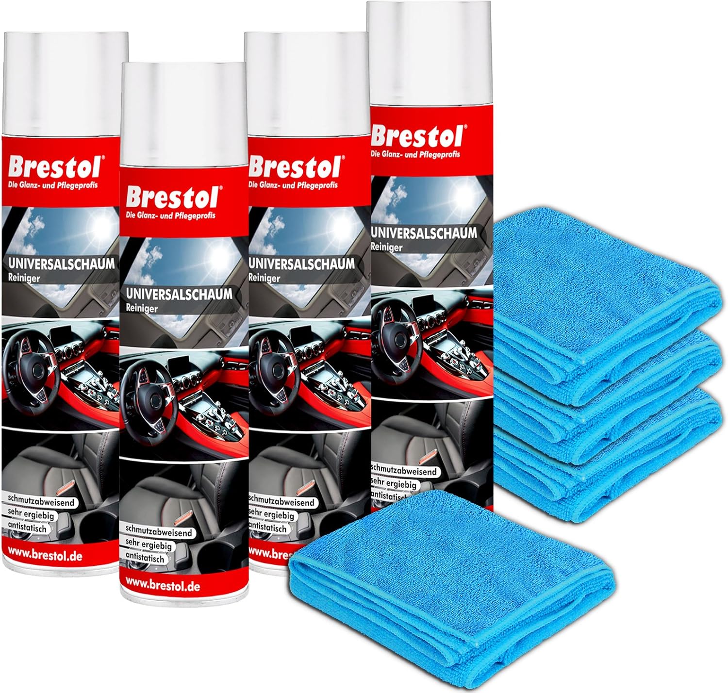 Brestol Universalschaum Set3-4X 400 ml Dose + 4X Universaltuch ...