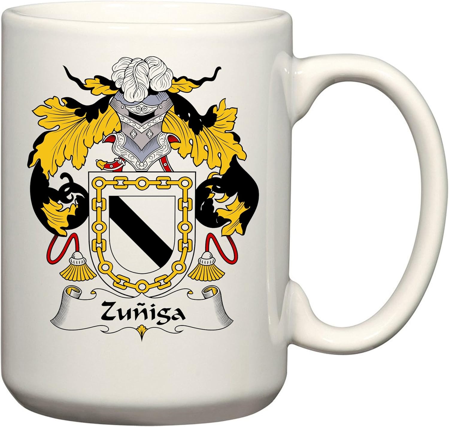 Amazon.com | Zuniga Coat of Arms/Zuniga Family Crest 15 Oz Ceramic ...