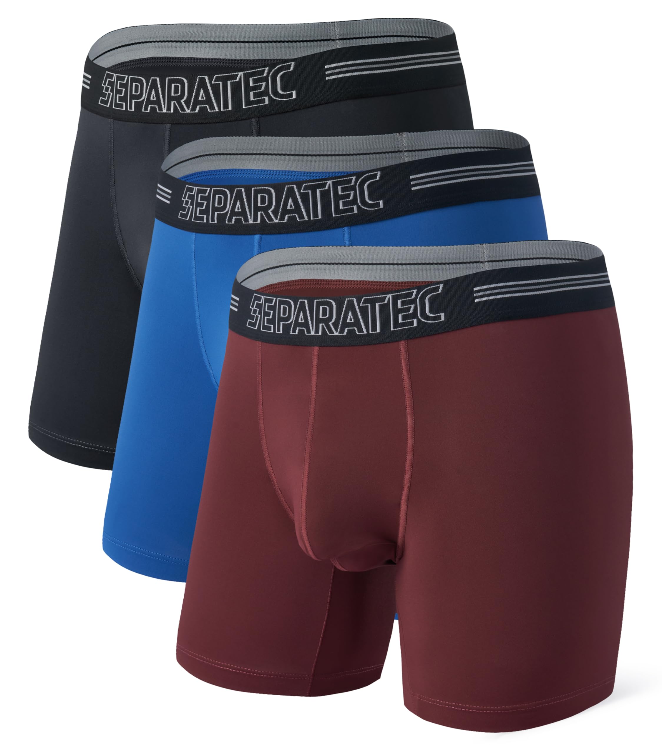 Separatec Dual Pouch Underwear for Men Moisture Wicking Men's Boxer ...