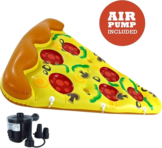 Amazon.com: Luxury Inflatable Pizza Pool Float - Includes Pump - Giant ...