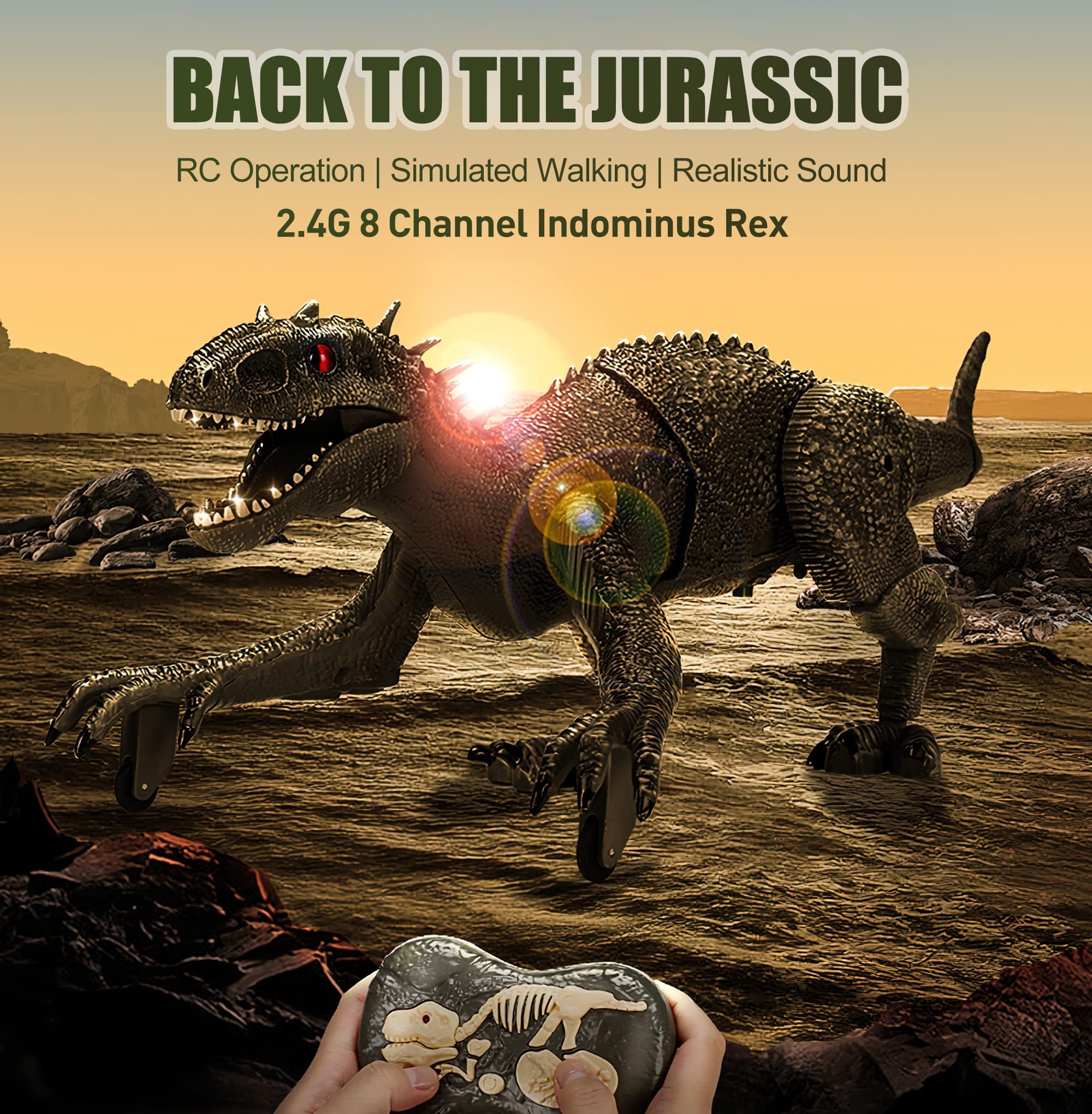 Mua Hot Bee Big Dinosaur Toy for Kids, 18.6in Big Robot Dinosaur ...