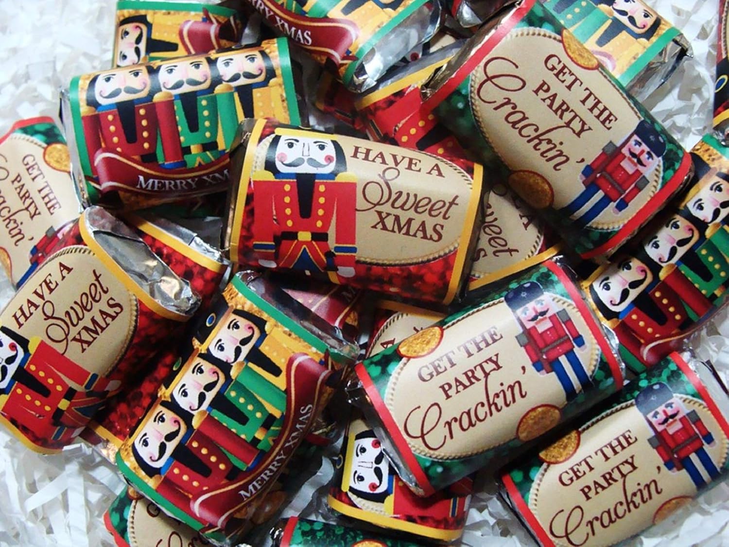 Amazon.com: Nutcracker Christmas Mini Candy Bar Wrappers - Xmas ...