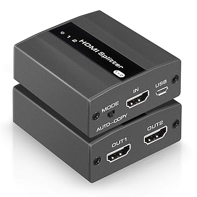 Buy 4k 60hz HDMI Splitter - Tensun HDMI Splitter for Dual Monitors 2 ...