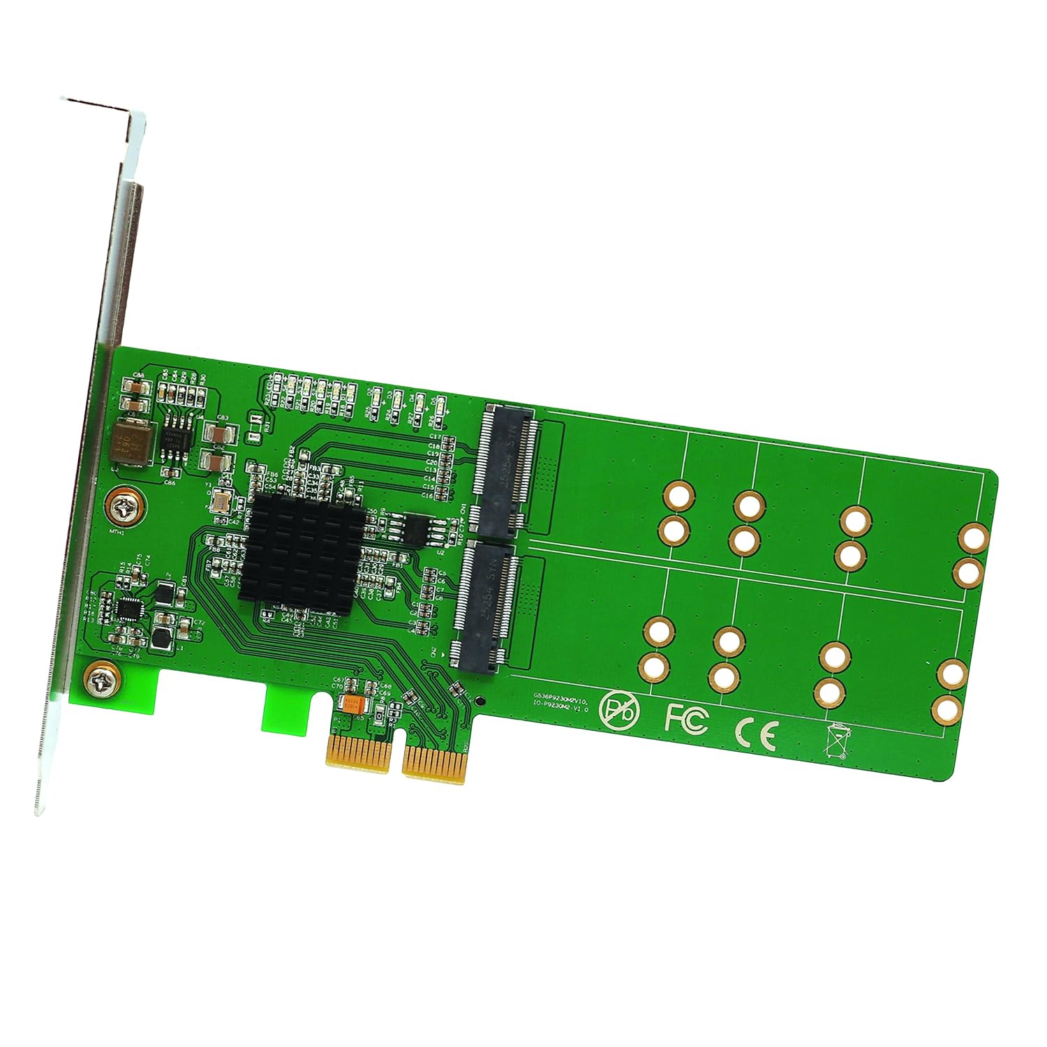 IOCrest 4 Port M.2 to PCI-e x2 Adapter Card - Green , SI-PEX40116 ...