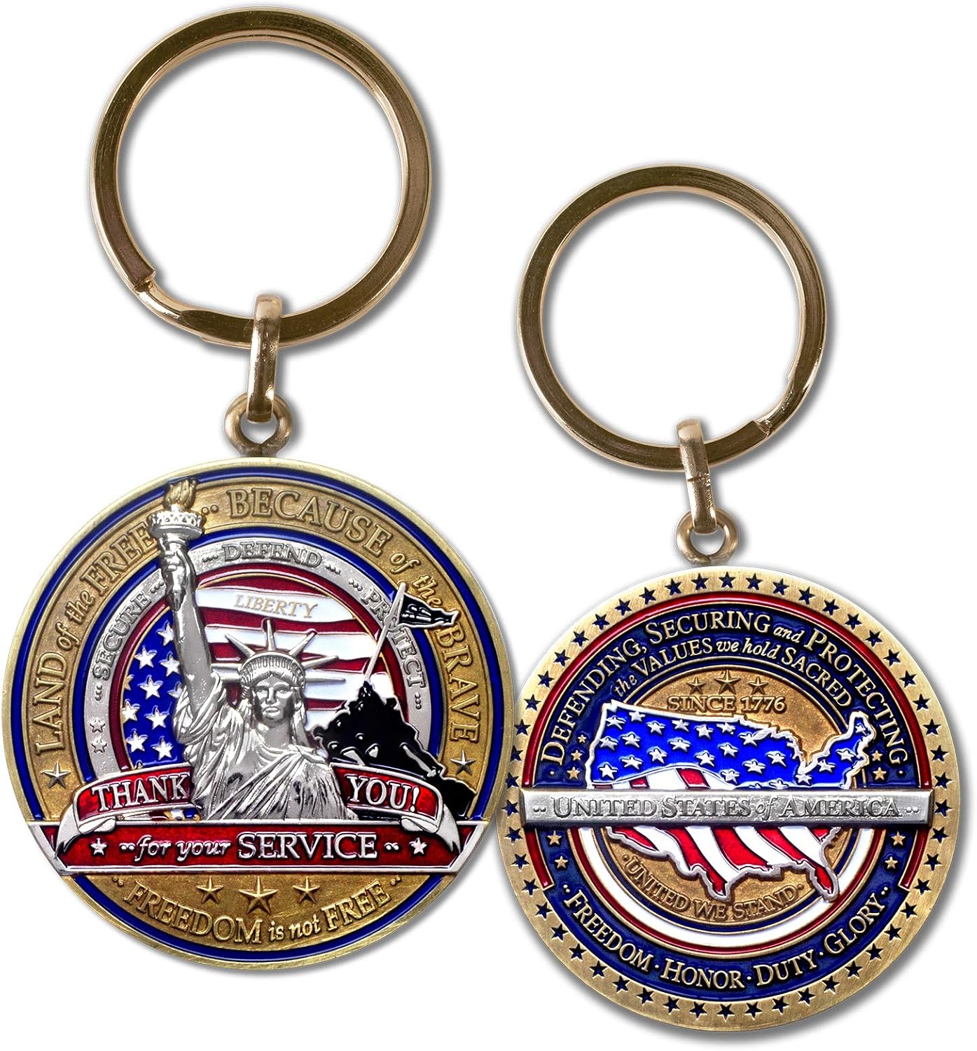 Amazon.com: Military Appreciation Challenge Keytag · Armed Forces Thank ...