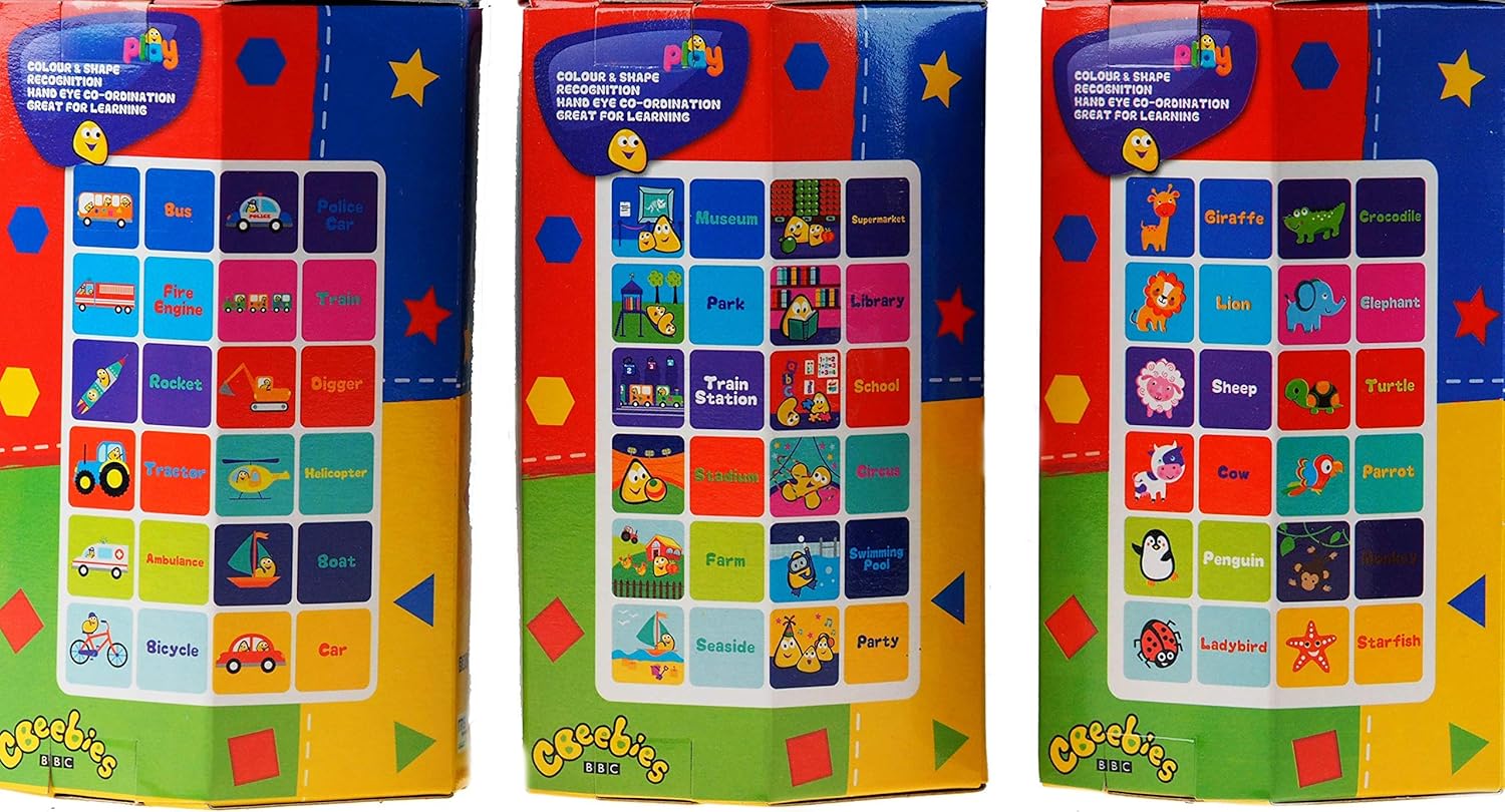 CBeebies Set Of 3 Flash Cards – Match and Learn 24 Picture Puzzle Cards ...