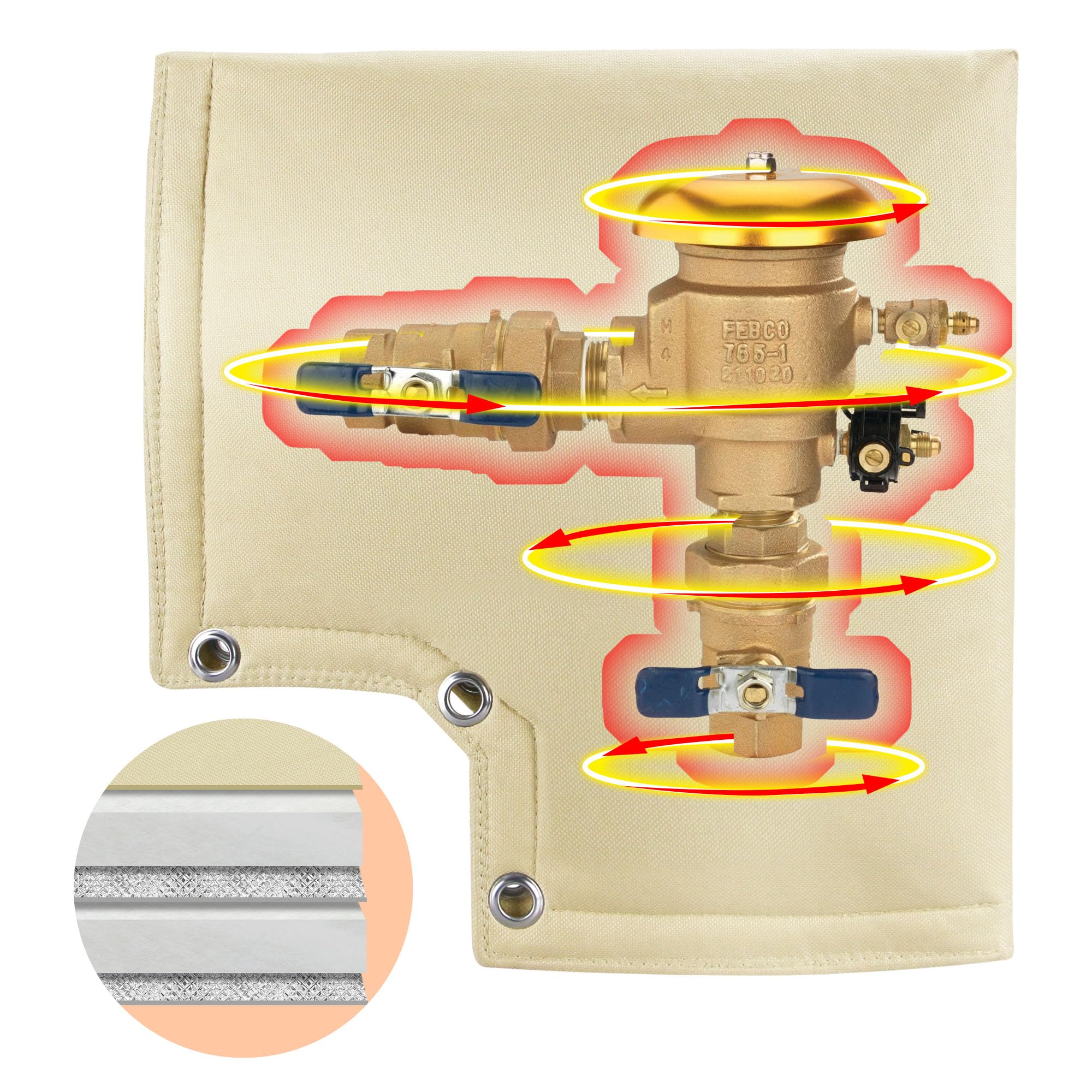Haoall Backflow Preventer Insulation Cover 5F, Sprinkler for Outside, 5 ...