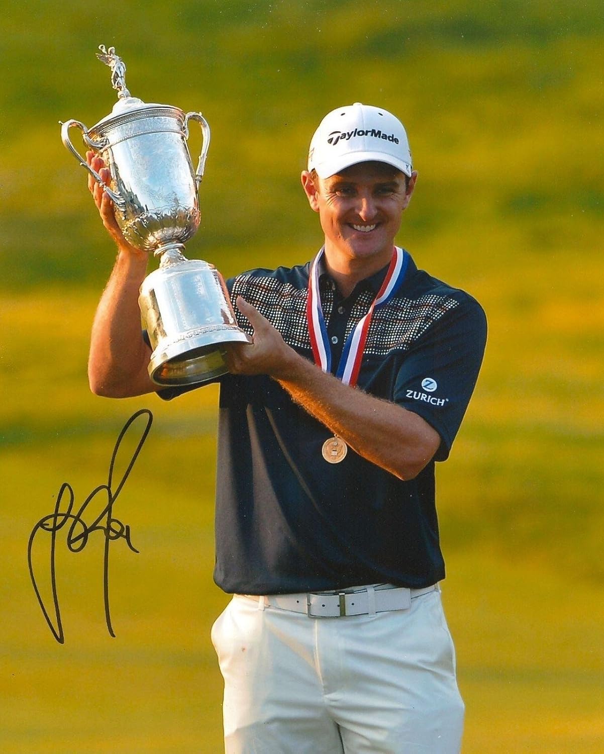Justin Rose Signed Photo - 8x10 U S OPEN TROPHY COA A - Autographed ...