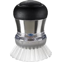 Amazon.com: OXO Good Grips Soap Dispensing Palm Brush, Black/Clear/White : Home & Kitchen