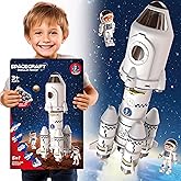 Amazon.com: BLOONSY Rocket Ship Toys for Kids | Rocketship Space Shuttle Toys Model with ...