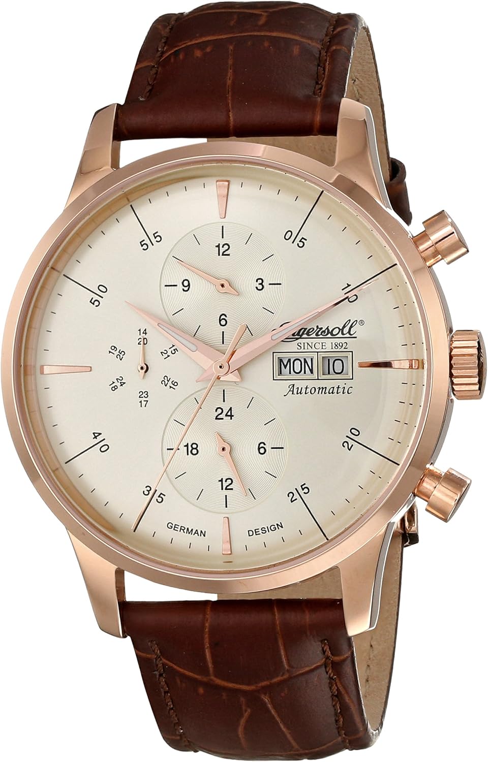 Ingersoll Unisex Automatic Watch with Yellow Dial Chronograph Display ...