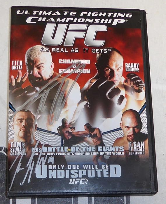 Tito Ortiz & Tim Sylvia Signed UFC 44 2003 DVD MMA Undisputed Champion ...