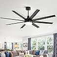 Amazon.com: 65 Inch Ceiling Fans with Lights and Remote, 8-Blade ...