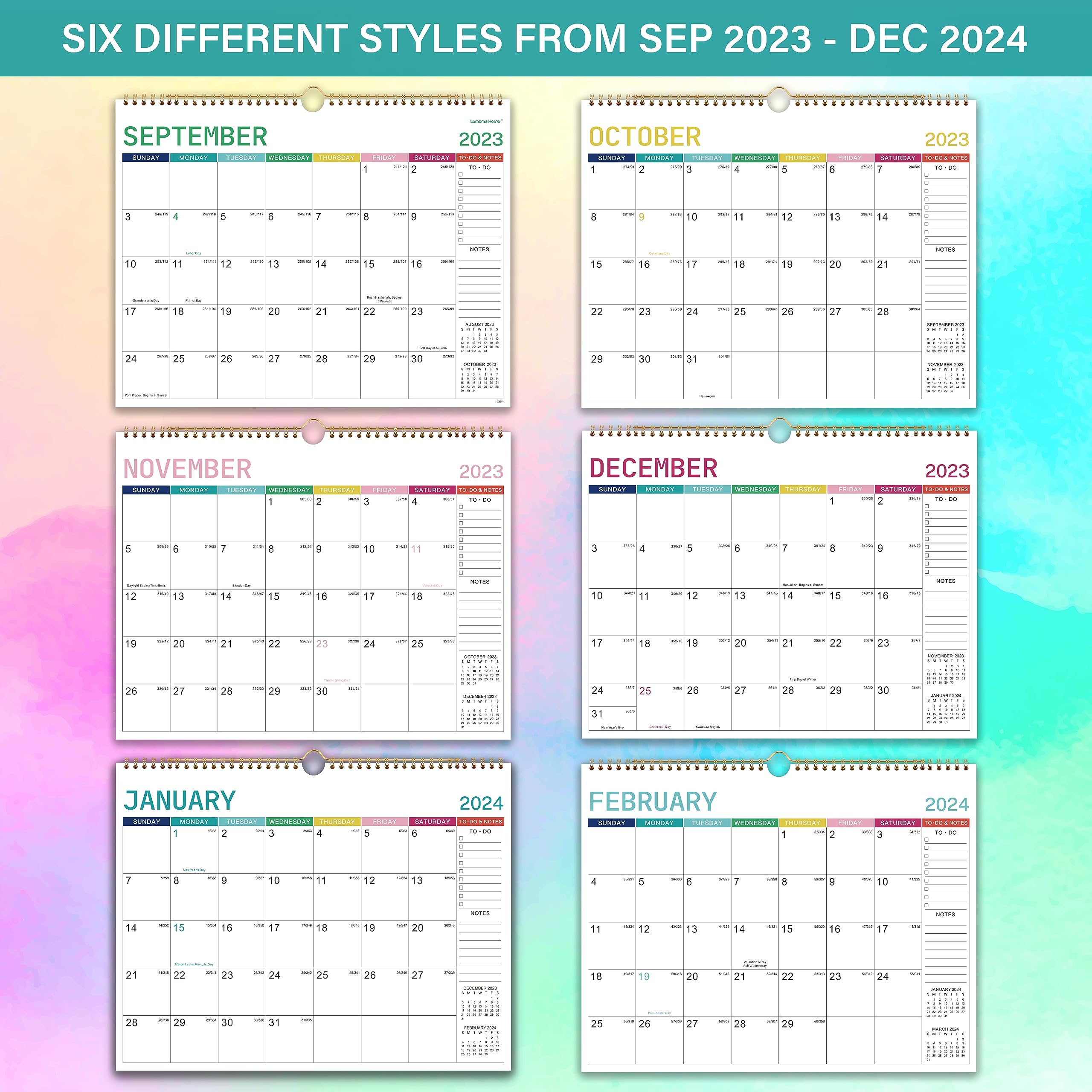 Mua 2024 Wall Calendar - 12 Monthly Calendar 2024, January 2024 ...