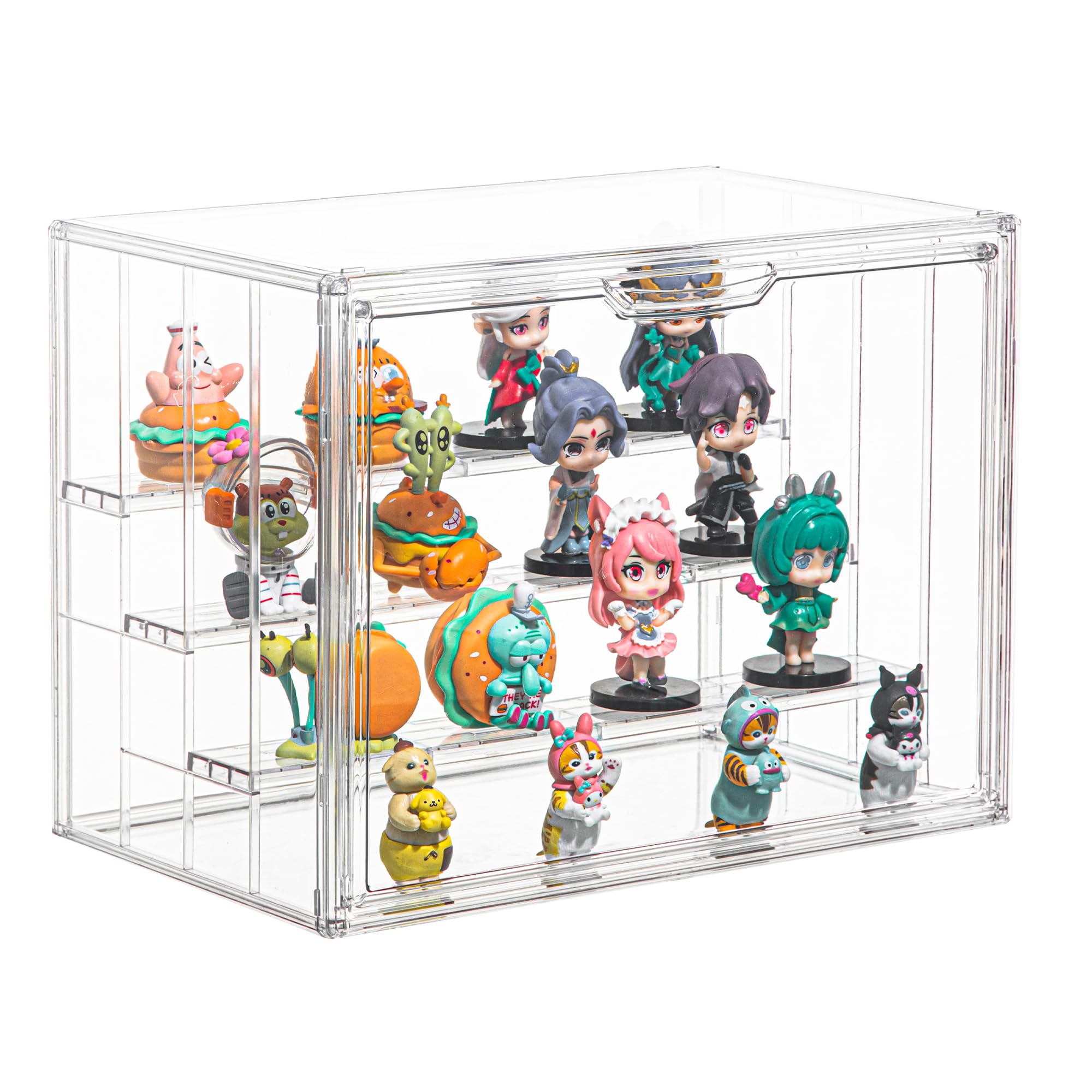 Clear Acrylic Display Case for Figures 4 Layer Figure Display Shelf ...