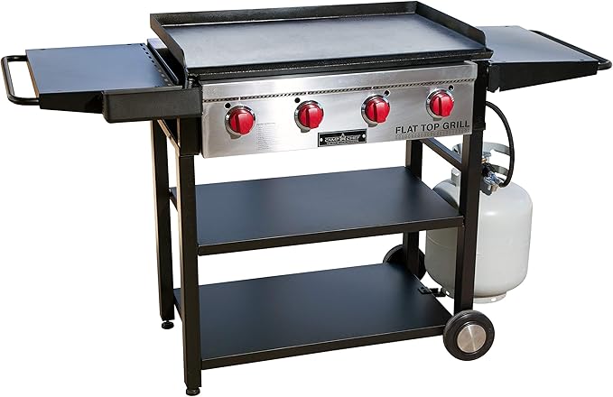 Amazon.com : Camp Chef 4-Burner 600 Flat Top Grill w/Patio Cover ...