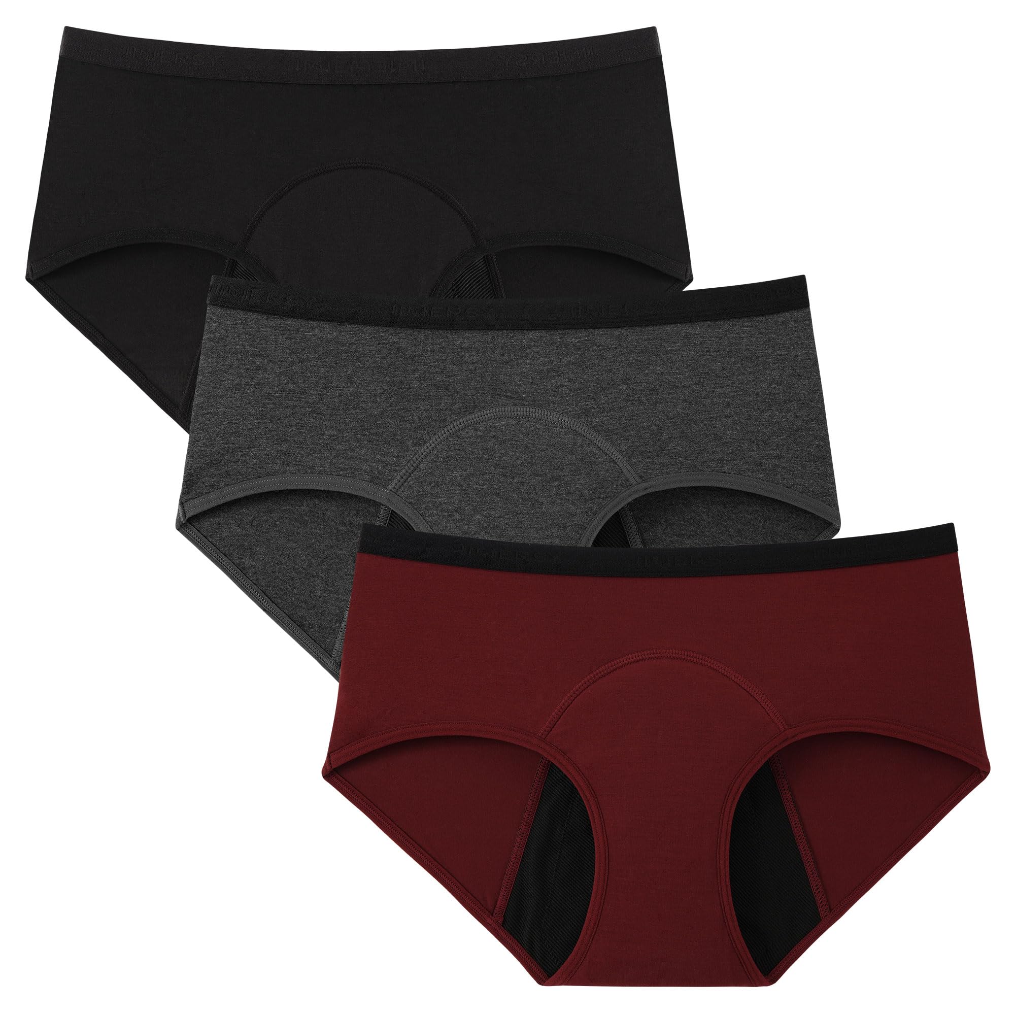 INNERSY Women’s Period Underwear Heavy Flow Bamboo Viscose Hold 4 ...