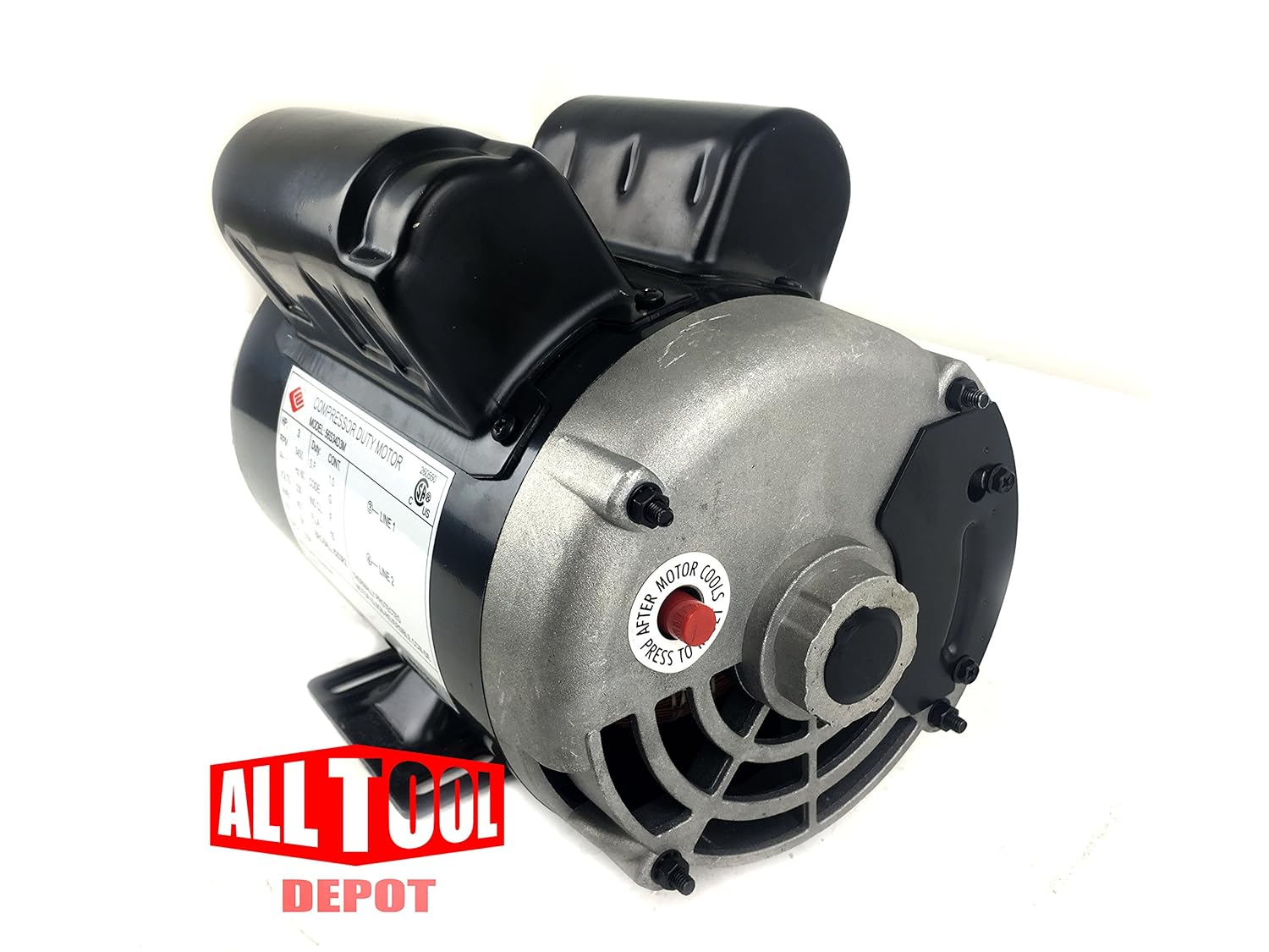 3 HP 3450 RPM Single Phase 56 Frame 230V 15 Amp 5/8 Shaft NEMA ...