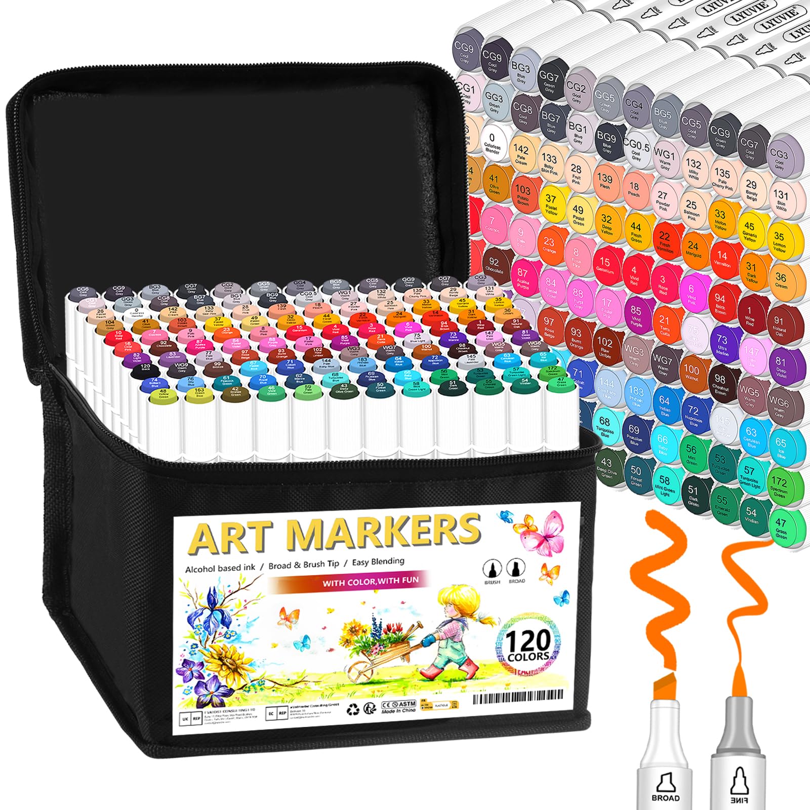 Mua KalaShilpi Alcohol Markers Set-120 Colours Permanent Dual Tip ...