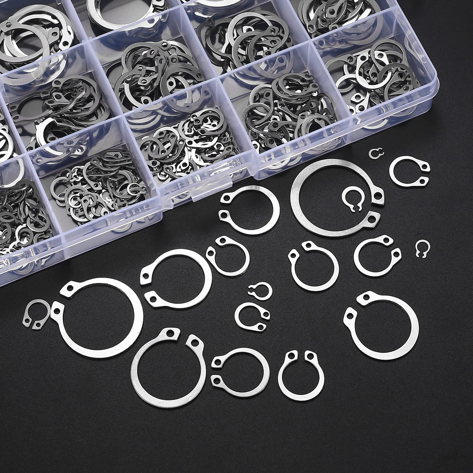 Mua 300 Pcs Retaining Ring Set, Internal Snap Rings Kits, Stainless ...