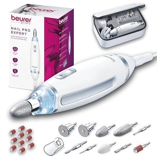 Beurer MP62 Professional Nail Drill Kit, Portable Electric File Machine ...