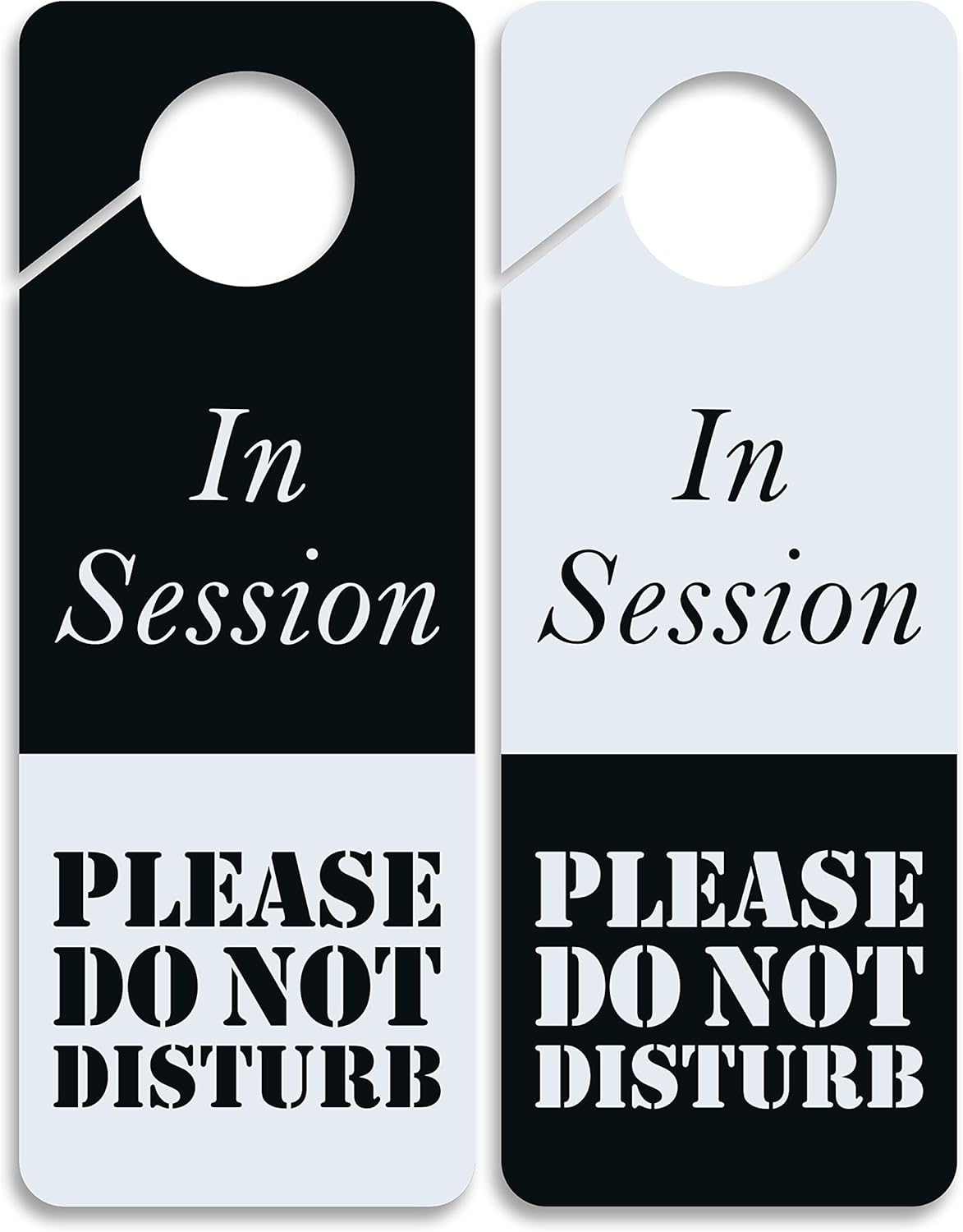 Do Not Disturb Sign -In Session, Door Hanger 2 Pack, Double Sided ...