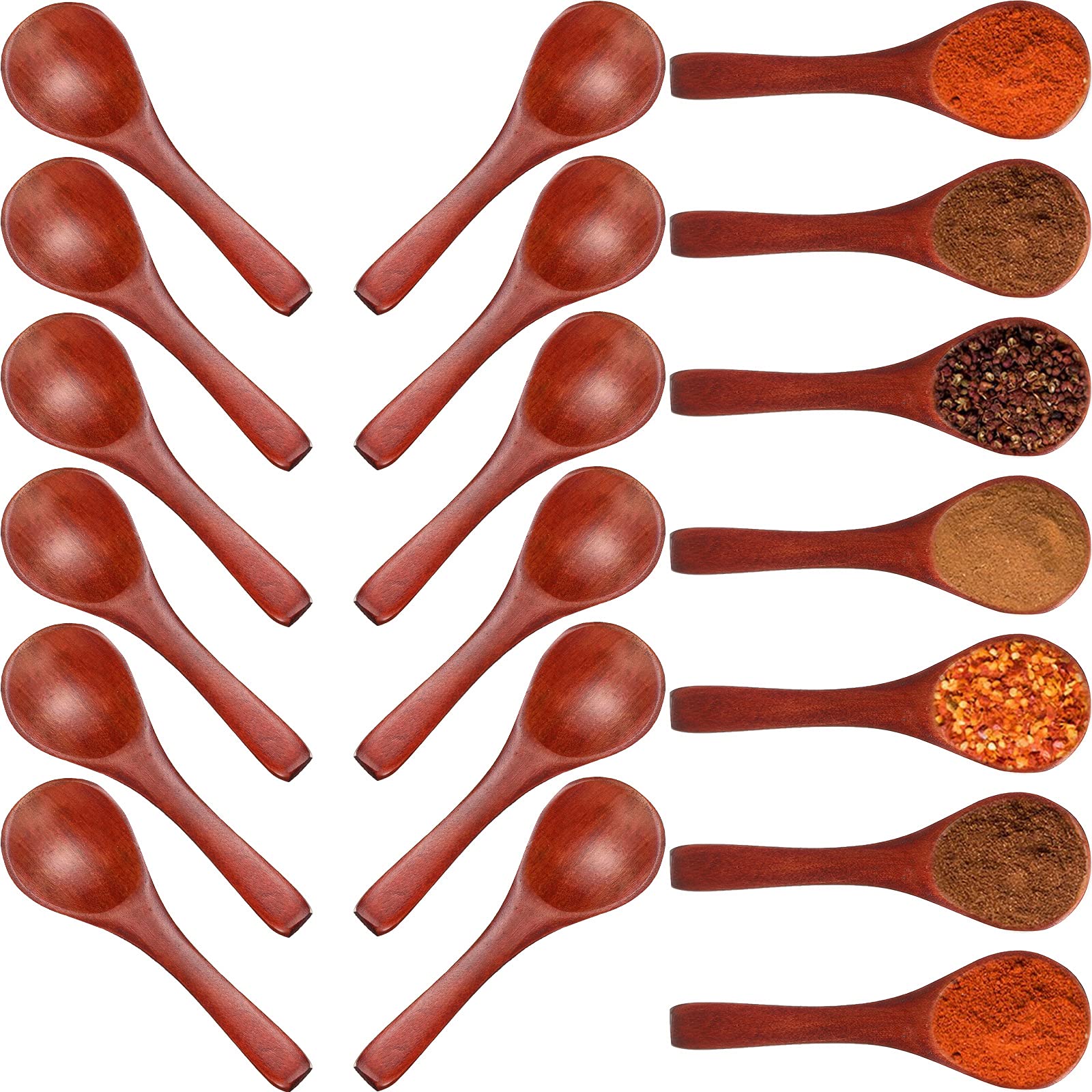 30 Pcs Small Wooden Spoons, 3. 5 Inch Mini Wood Natural Spoons for Jars ...