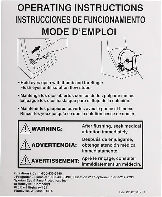 Honeywell Fendall Porta Stream II Emergency Eye Wash Station Belly ...