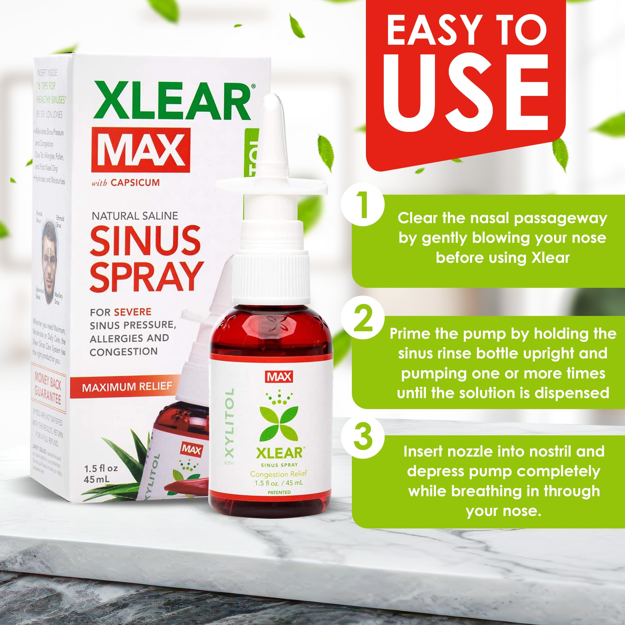 Mua Xlear MAX Saline Nasal Spray, Natural Formula with Xylitol ...