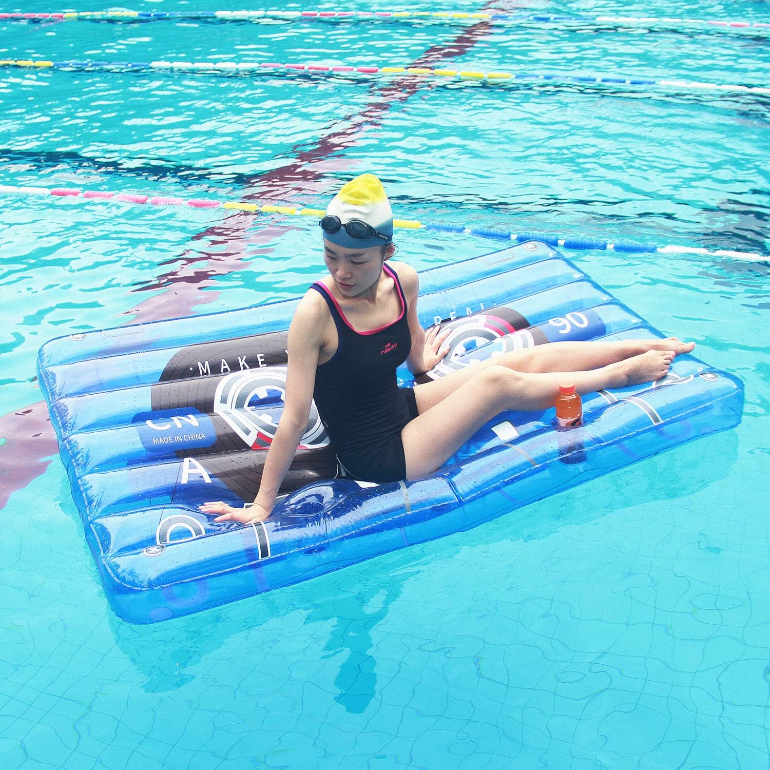 Myir JUN Giant Pool Inflatable Cassette Tape Transparent, Lilo for ...