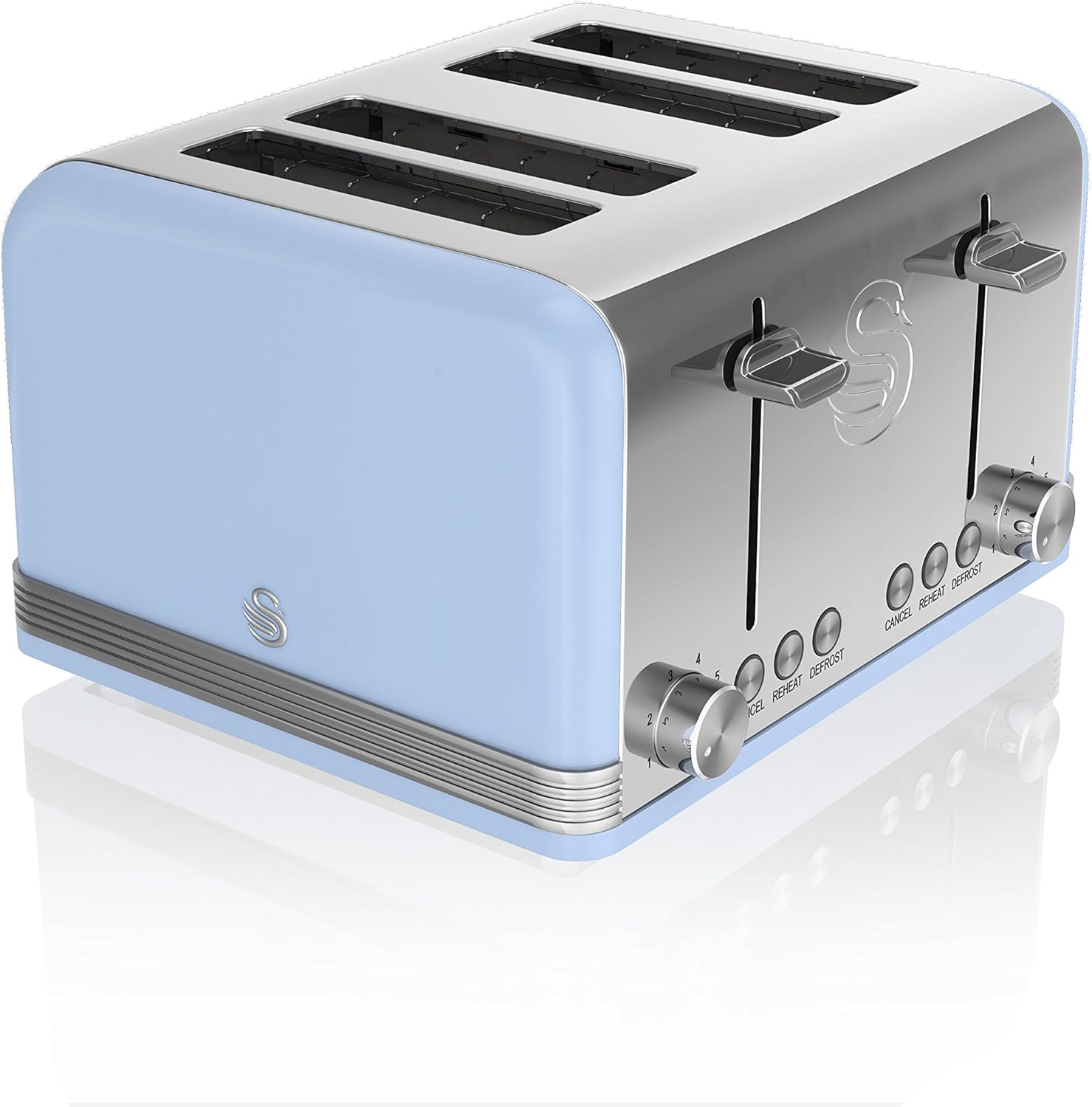 Swan 4 Slice Retro Toaster (Blue) – BigaMart