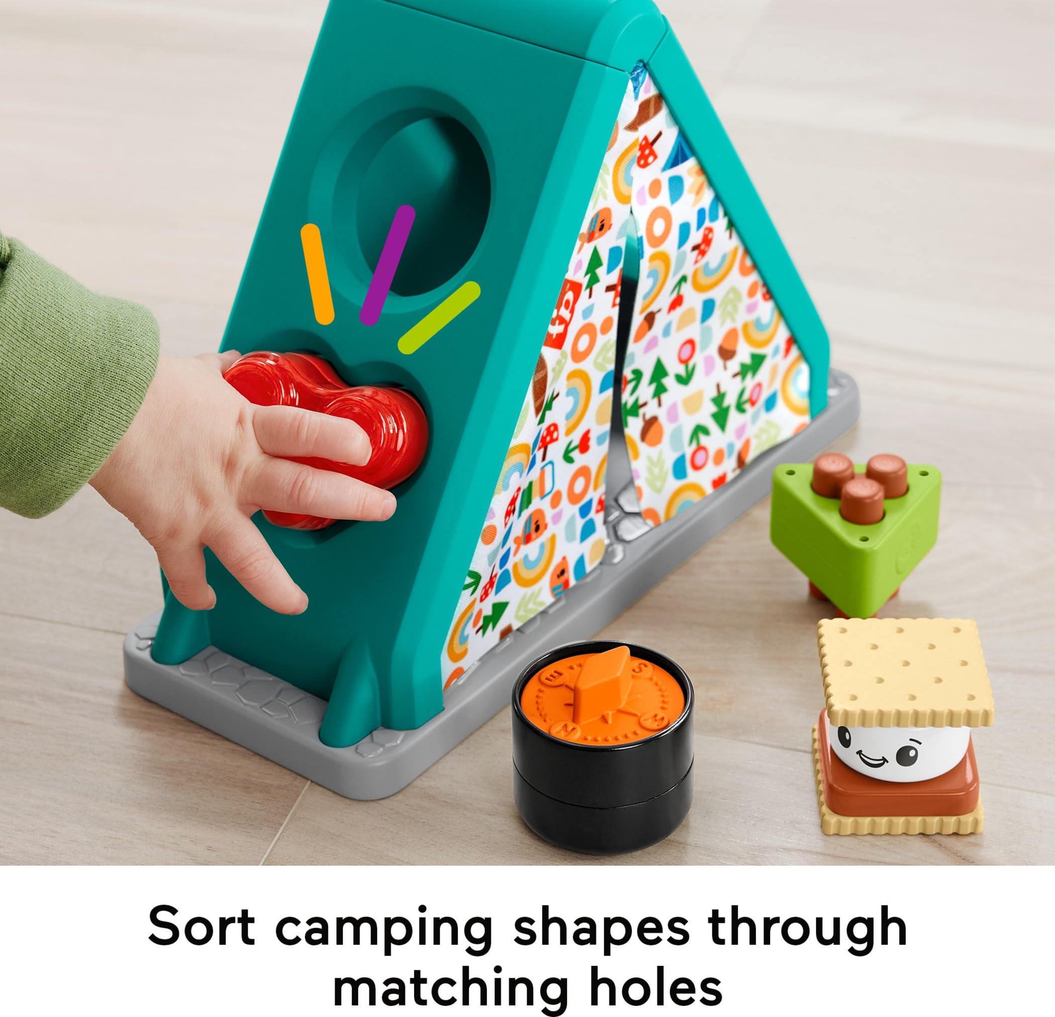 Mua Baby Developmental Toy S’More Shapes Camping Tent Block Sorting ...