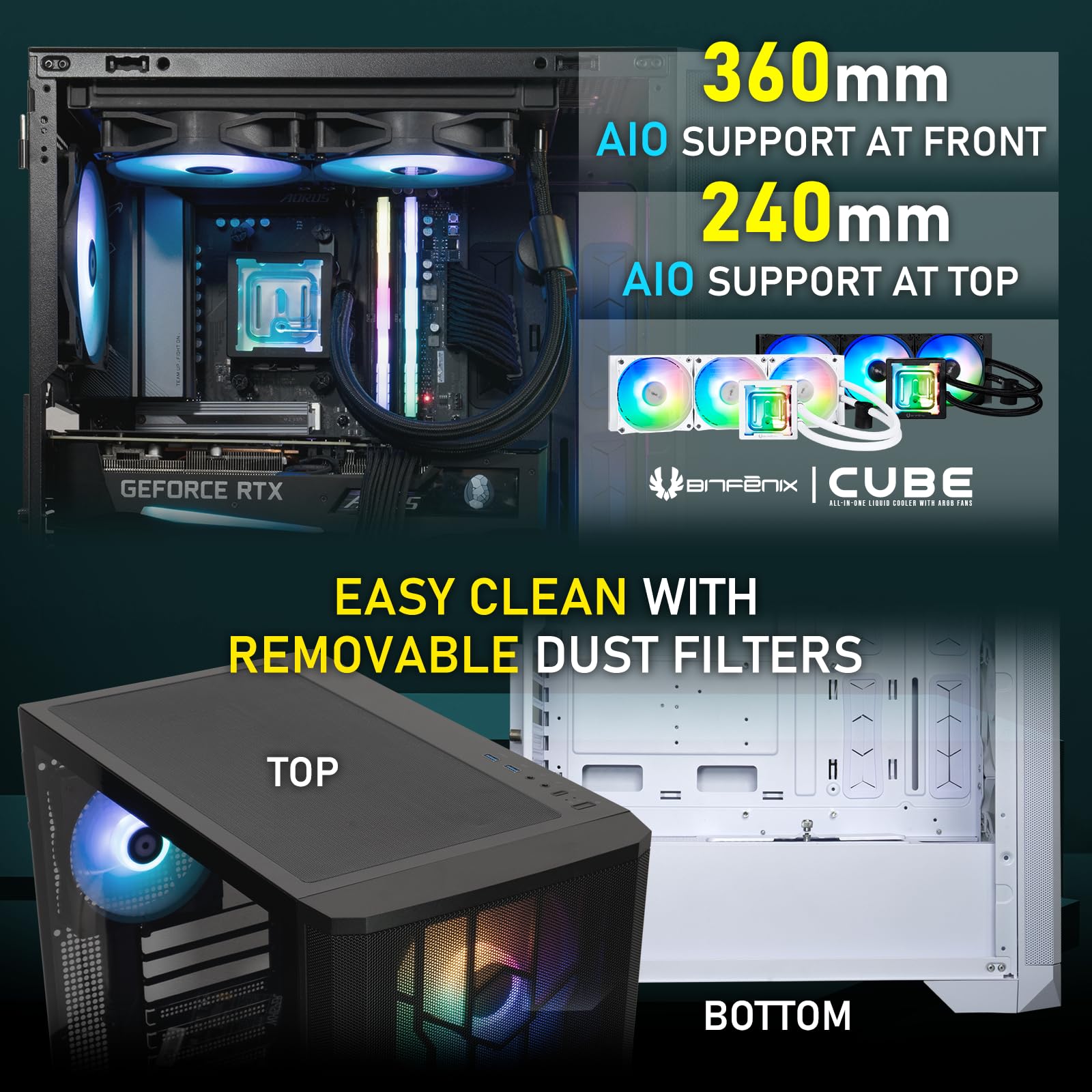 Mua BitFenix Nova Mesh SE 4ARGB High Airflow PC Gaming Case Premium ...