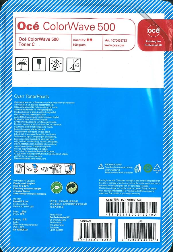 Oce Colorwave 500 Cyan Toner Pearls: Amazon.co.uk: Electronics