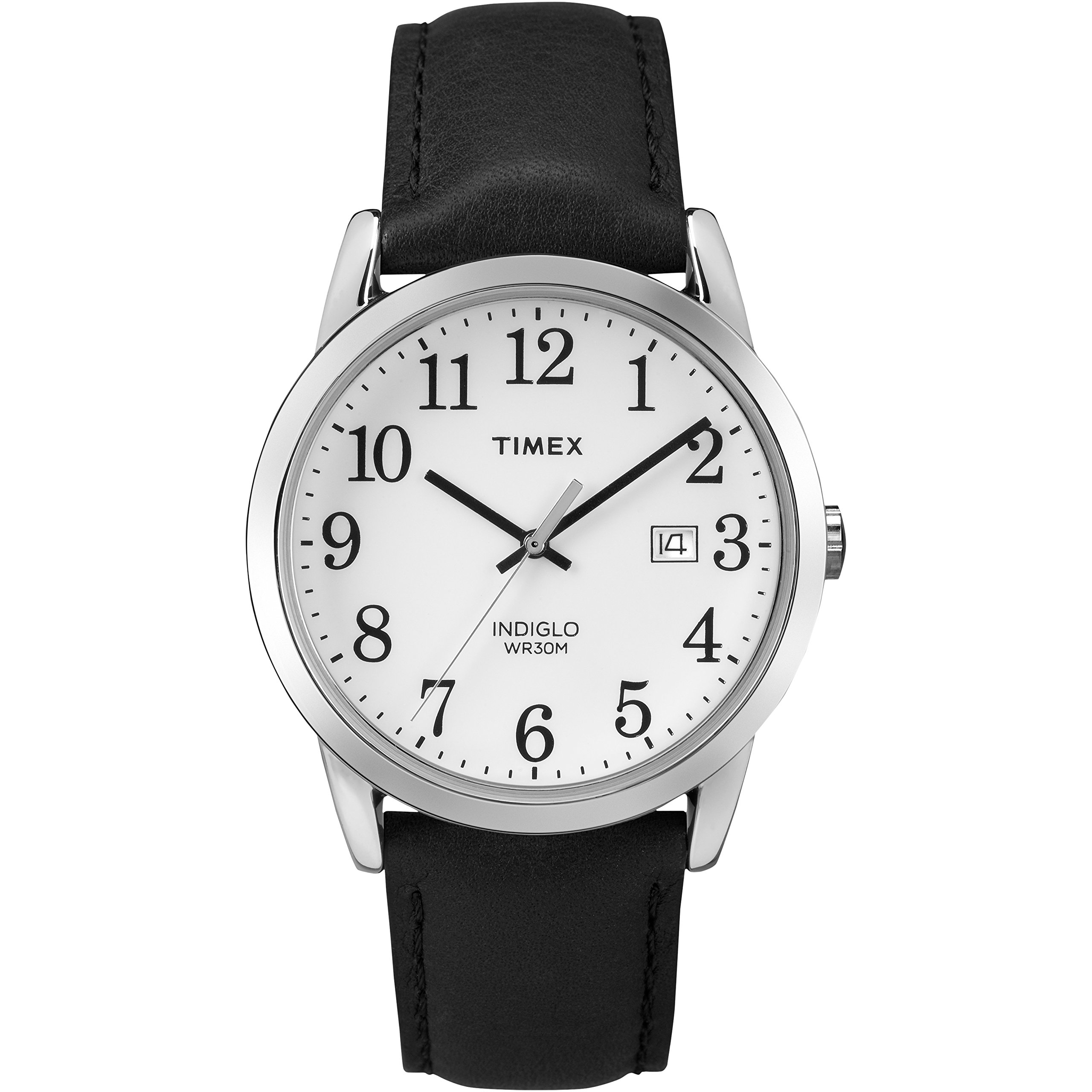 Timex Men's Easy Reader 38mm Watch – Silver-Tone Case White Dial with ...
