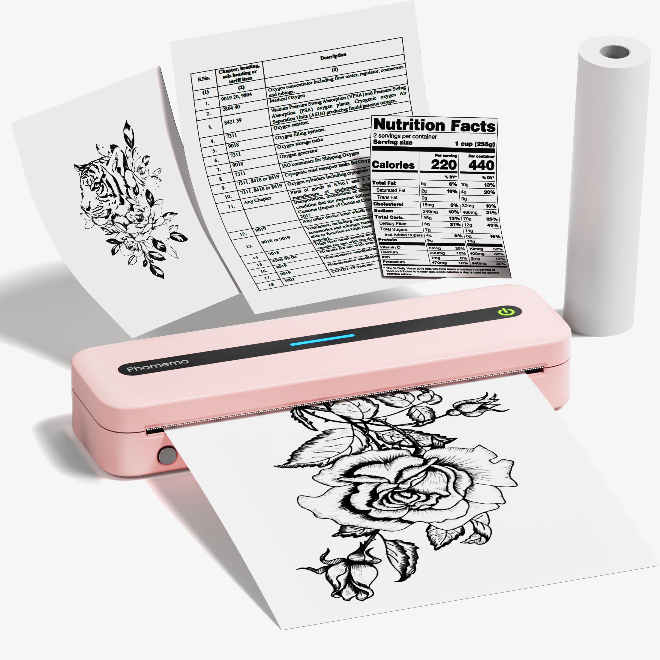 Mua M832 Portable Printer,Inkless Portable Printers Wireless for Travel ...