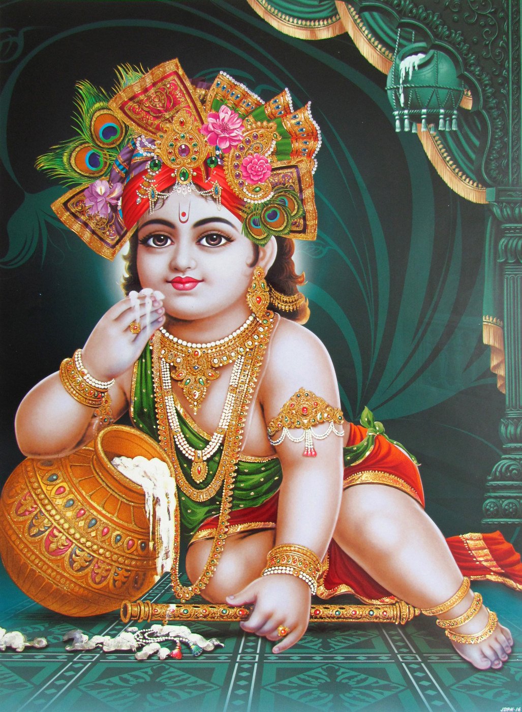 Avercart Lord Krishna Baby Krishna Poster 12x16 Inch Unframed ...
