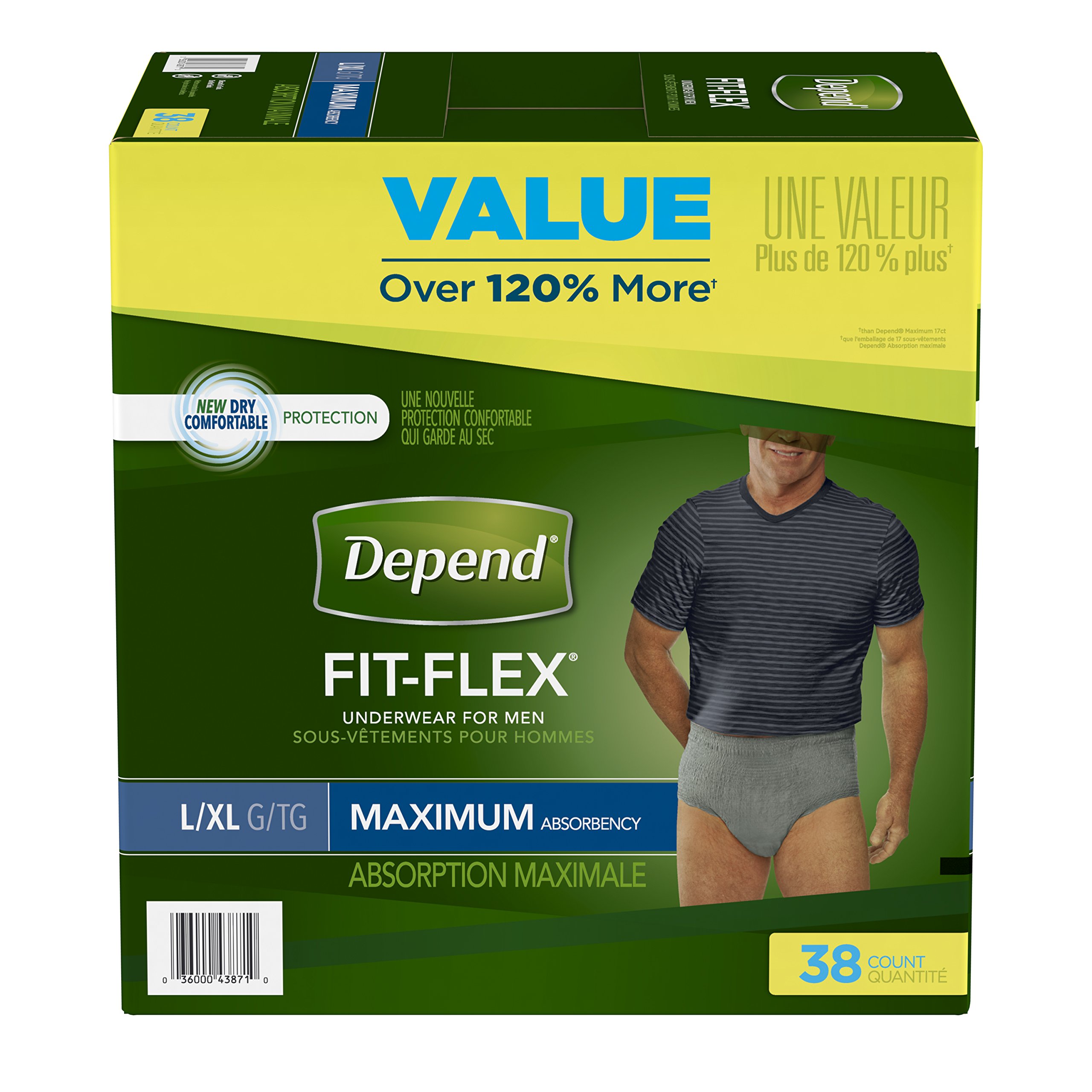 Mua Depend FIT-FLEX Incontinence Underwear for Men, Maximum Absorbency ...