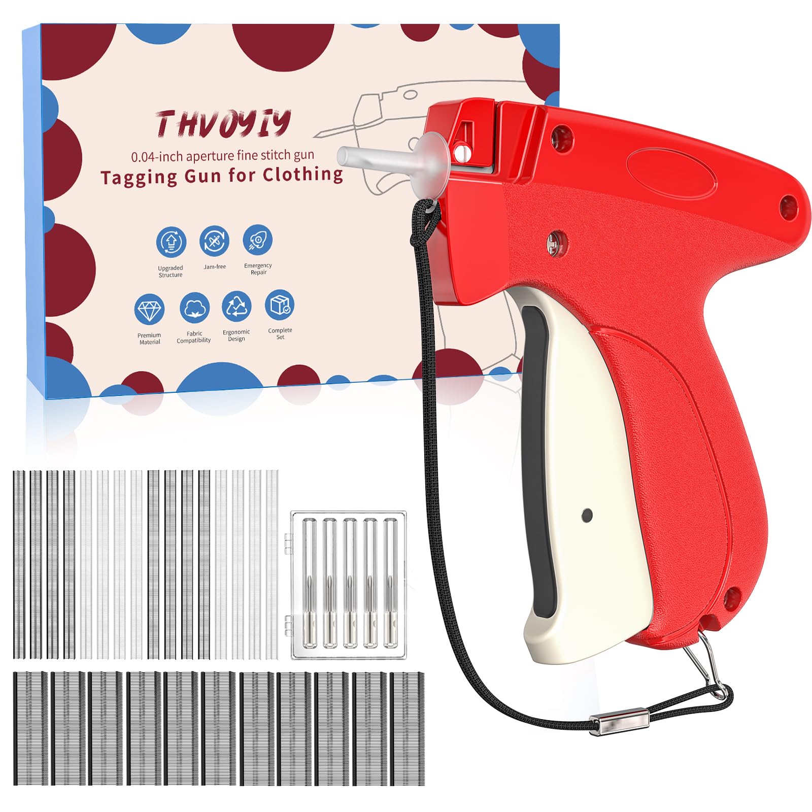 Thvoyiyi Stitch Gun for Clothes, 6000 Pcs Fasteners & 6 Needles ...
