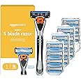 Amazon.com: Amazon Basics 5-Blade MotionSphere Razor for Men with Dual ...