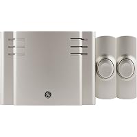 GE Wireless Doorbell Kit, Battery Operated Receiver, 2 Push Buttons ...