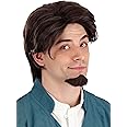 Amazon.com: Disney Tangled Flynn Rider Costume Wig & Goatee Set for ...