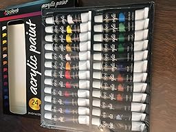 Amazon.com: Colore Acrylic Paint Set - 24 Colors