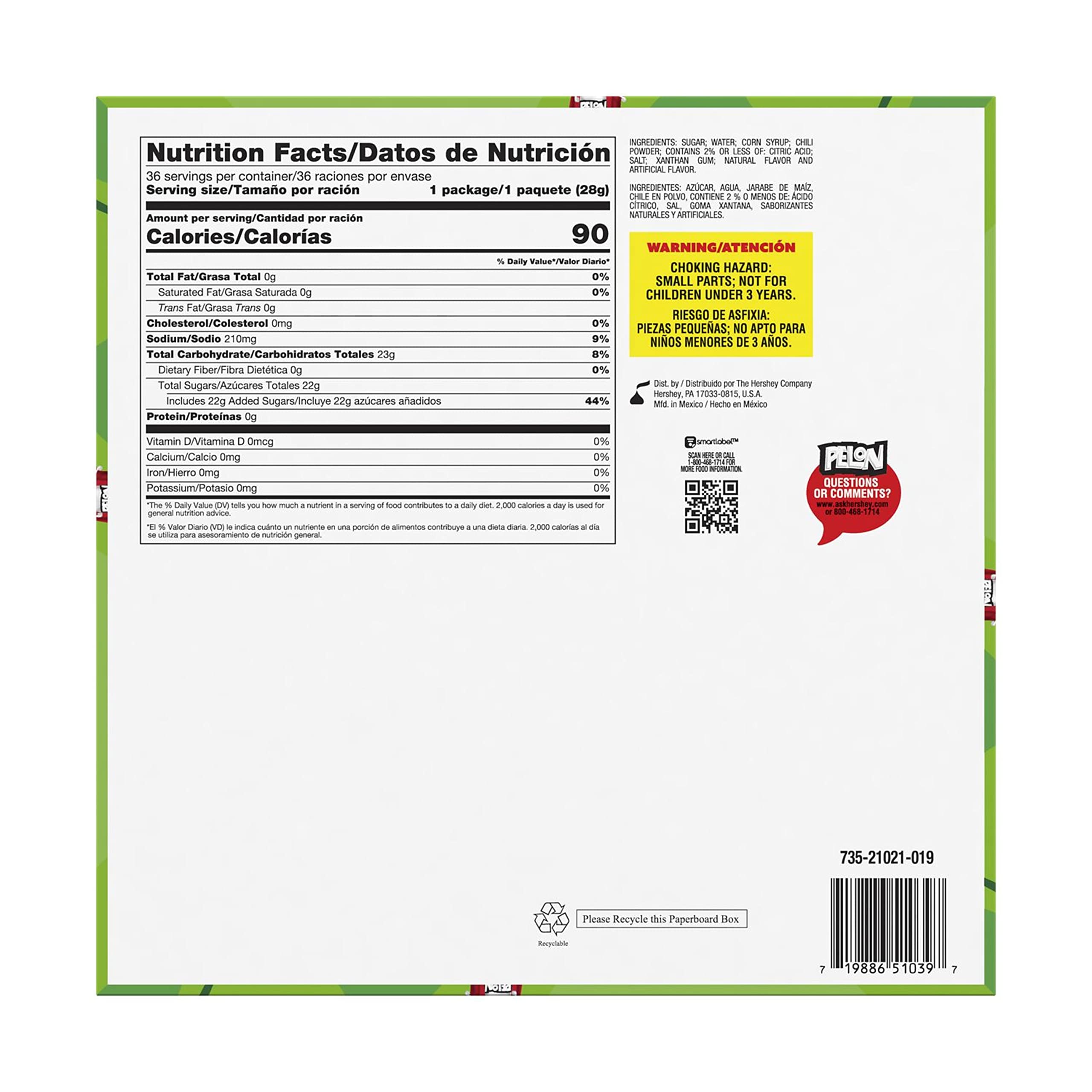 Mua LORENA-PELON PELON PELO RICO Tamarind Candy Bottles, 1 oz (36 Count ...